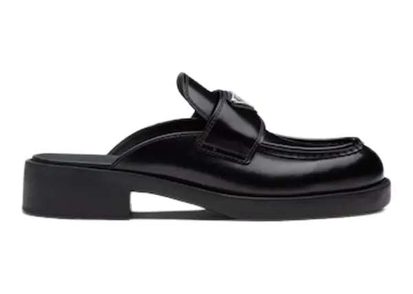 Prada 40mm Brushed Leather Mule