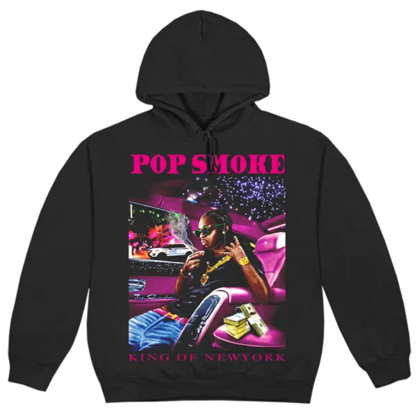 POP SMOKE X Vlone King Of Ny Hoodie - Black