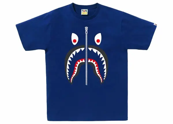 A BATHING APE Mad Shark Tee Shirt - Blue