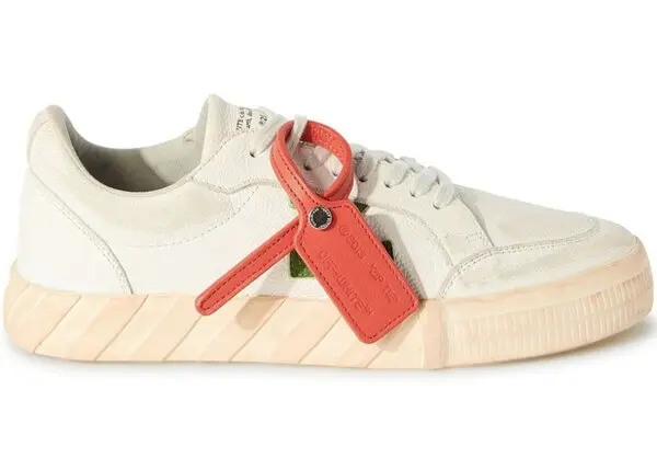 Off-White Off Vulcanized Low Top Sneakers - White/green
