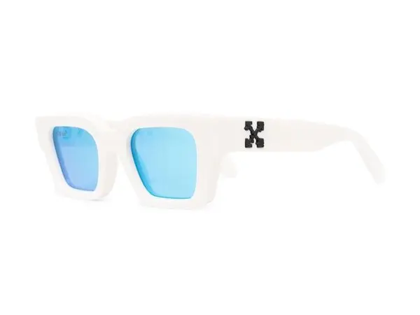 Off-White Virgil Rectangle Frame Sunglasses - White/black/blue (oeri022s22pla0010140)