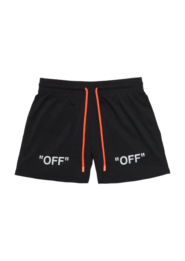 Off-White Off Off Swim Shortsin - Black/white
