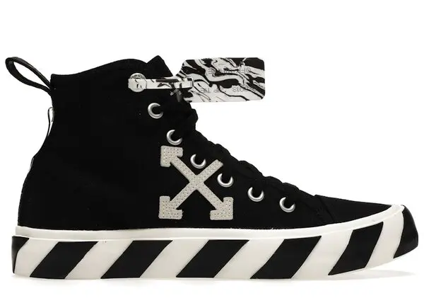 Off-White Vulcanized Mid-top Sneakers - Black/white
