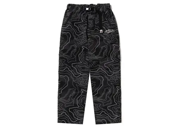 A BATHING APE Layered Line Camo Track Pants - Black