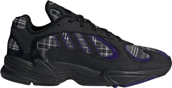 Adidas Yung-1 Plaid Sneakers - Core Black/collegiate Purple