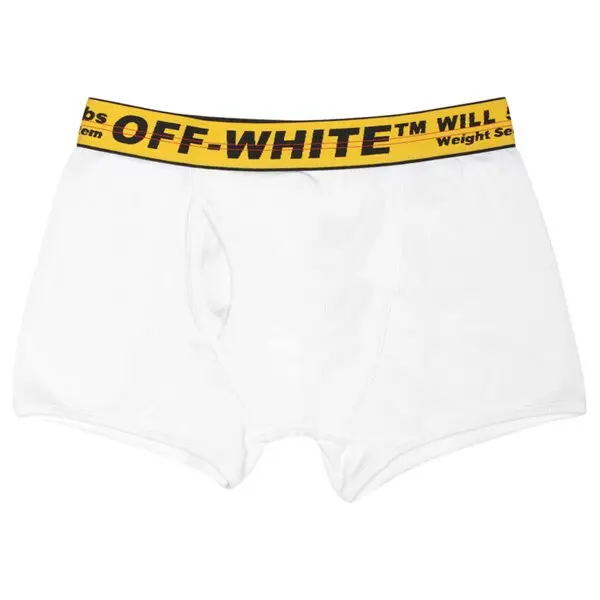 Off-White Off Three Pack Stretch Cotton Boxer Briefs - White/yellow/black