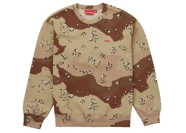 Supreme Small Box Crewneck Sweatshirt - Chocolate Chip Camo