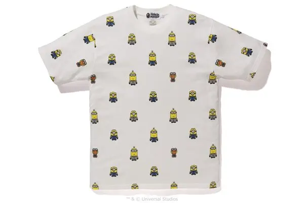 A BATHING APE Minions Pattern Tee Shirt