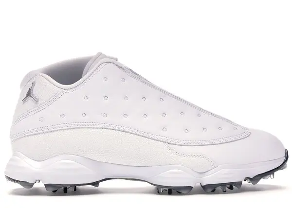 JORDAN Retro Golf Cleats - White/black