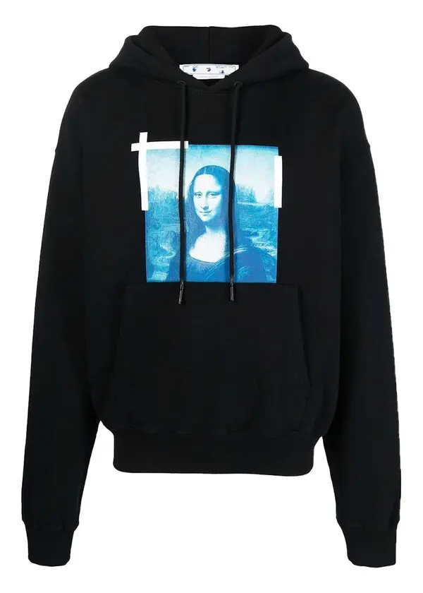 Off-White Mona Lisa Over Hoodie - Black/blue/white