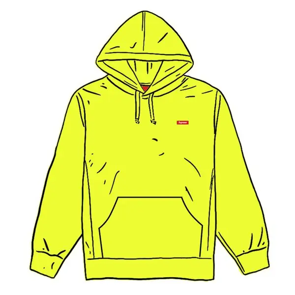 Supreme Small Box Hooded Sweatshirt - Bright Yellow