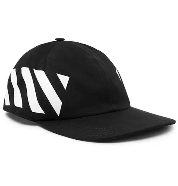 Off-White Striped Diag Canvas Baseball Cap - Black/white