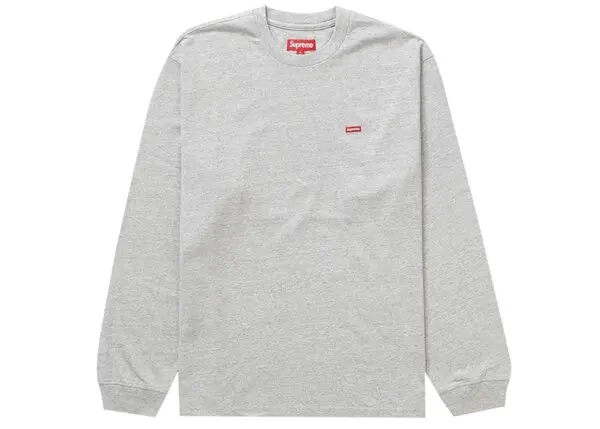Supreme Small Box Long Sleeve Tee Shirt - Heather Grey