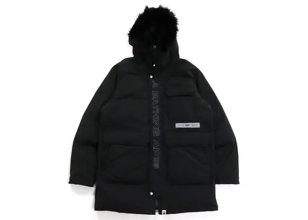 A BATHING APE Loose Fit Long Down Coat