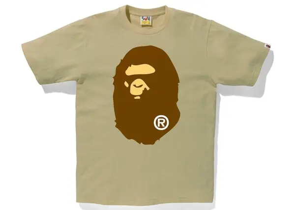 A BATHING APE Ape Head Tee Shirt - Beige
