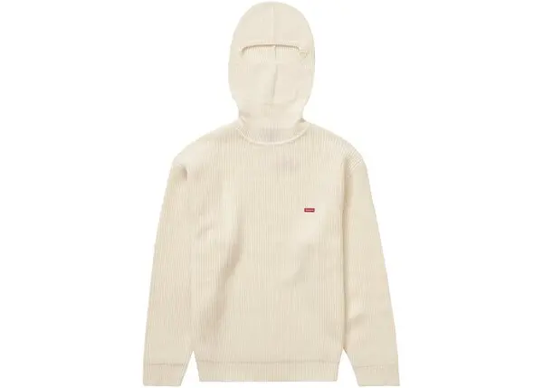 Supreme Small Box Balaclava Turtleneck Sweater - White