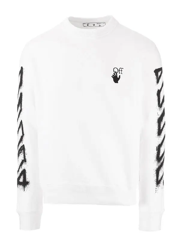 Off-White Spray Marker Arrows Sweatshirt - White Black
