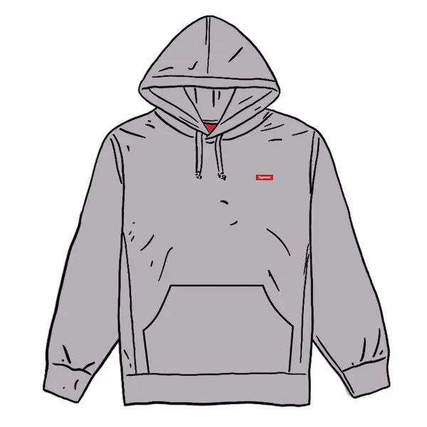 Supreme Small Box Hooded Sweatshirt - Grey