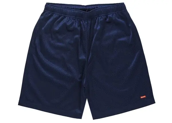 Supreme Small Box Baggy Mesh Short - Navy Blue