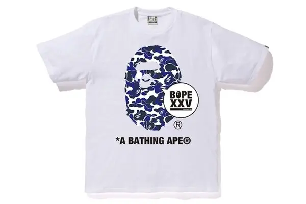 A BATHING APE Com Xxv Ape Head Tee Shirt - White