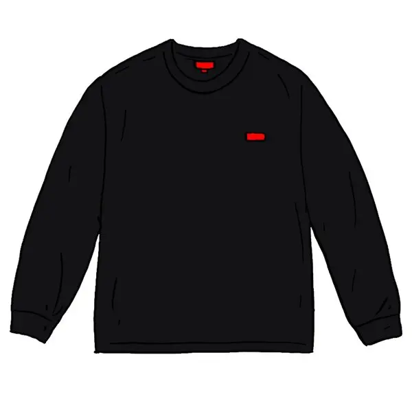 Supreme Small Box Long Sleeve Tee Shirt - Black