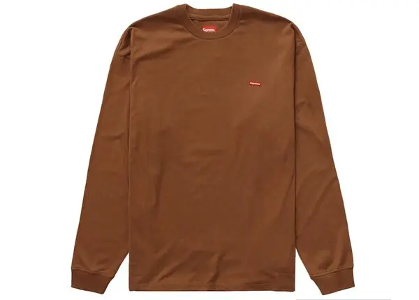Supreme Small Box Long Sleeve Tee Shirt - Brown
