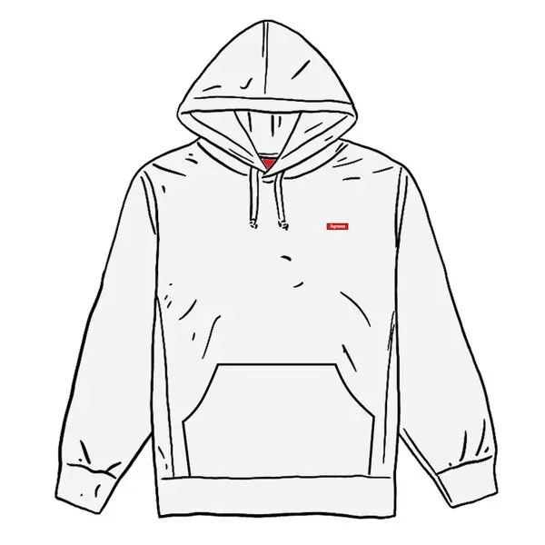 Supreme Small Box Hooded Sweatshirt - White