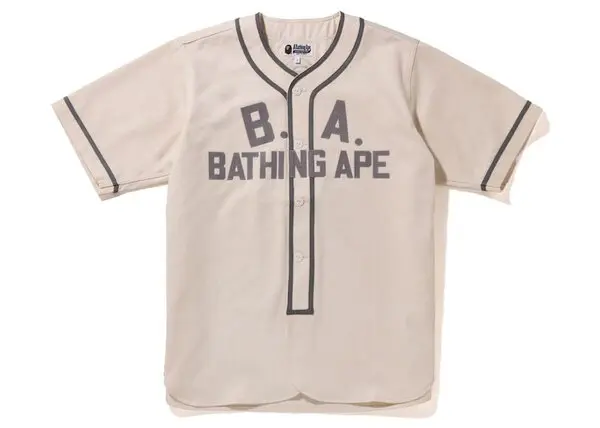 A BATHING APE Baseball Shirt - Ivory