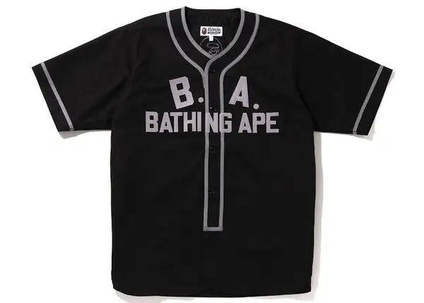 A BATHING APE Baseball Shirt - Black
