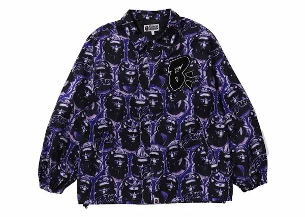 A BATHING APE Ape Head Graffiti Coach Jacket