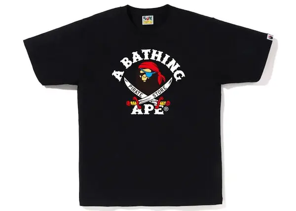 A BATHING APE Ape Pirate Tee Shirt - Black