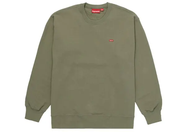 Supreme Small Box Crewneck Sweatshirt - Light Olive