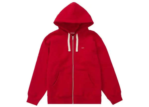 Supreme Small Box Drawcord Zip Up Hooded Sweatshirt - Red