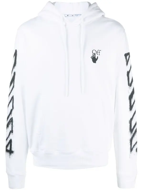 Off-White Spray Marker Hoodie - White/black