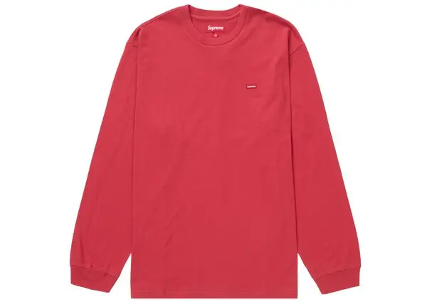Supreme Small Box Long Sleeve Tee Shirt - Washed Red