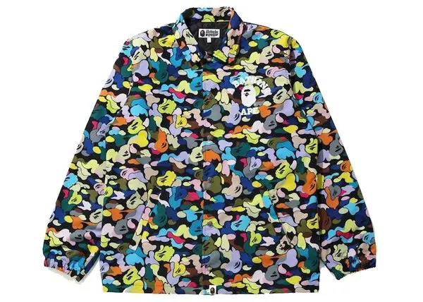 A BATHING APE Camo College Coach Jacket