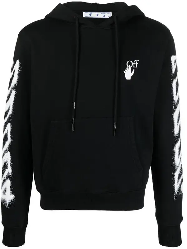 Off-White Spray Marker Hoodie - Black/white