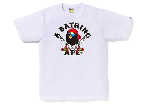 A BATHING APE Ape Pirate Tee Shirt - White
