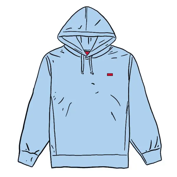 Supreme Small Box Hooded Sweatshirt - Ice Blue