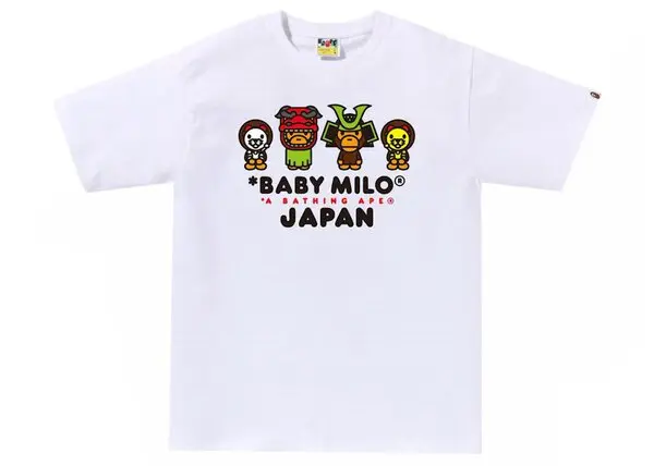A BATHING APE Baby Milo Japan Tee Shirt - White