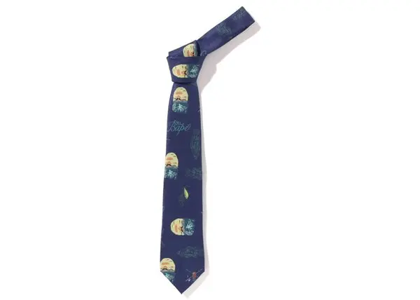 A BATHING APE Mr. Bathing Ape Neck Tie - Navy Blue