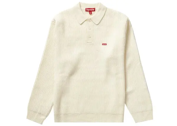 Supreme Small Box Polo Shirt Sweater - Ivory