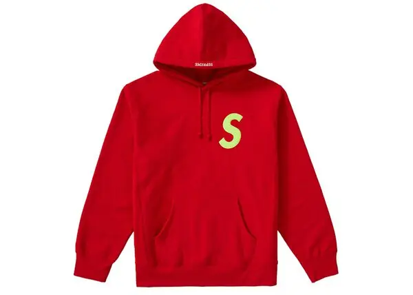 Supreme S Logo Hooded Sweatshirt - Red