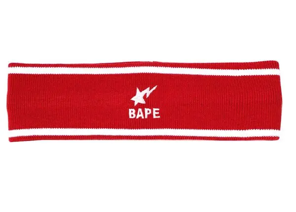 A BATHING APE Sta Headband - Red