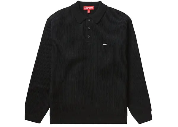 Supreme Small Box Polo Shirt Sweater - Black