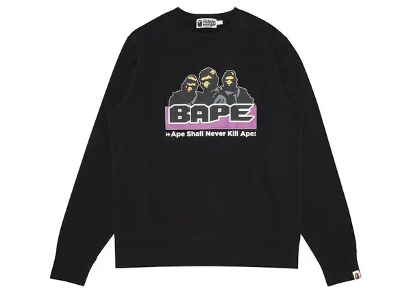 BAPE Archive Ape Shall Never Kill Ape Crewneck Sweatshirt