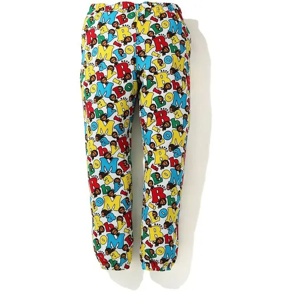 A BATHING APE Baby Milo Alphabet Slim Sweatpants