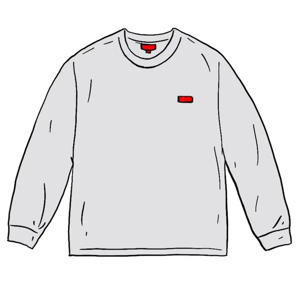 Supreme Small Box Long Sleeve Tee Shirt - Ash Grey