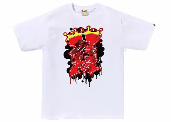 A BATHING APE Graffiti Wgm Tee Shirt - White