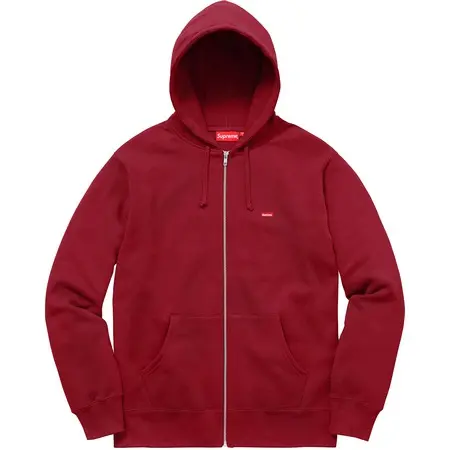 Supreme Small Box Logo Zip Up Hooded Sweatshirt - Cardinal